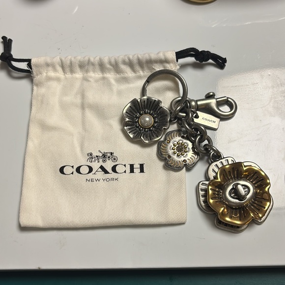 Coach | Accessories | Vintage Coach Tea Rose Bag Charmkey Chain | Poshmark